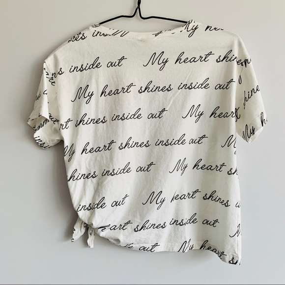 Zara | Tops | Zara Girls Collection Red Heart Crystals Side Knot | Poshmark